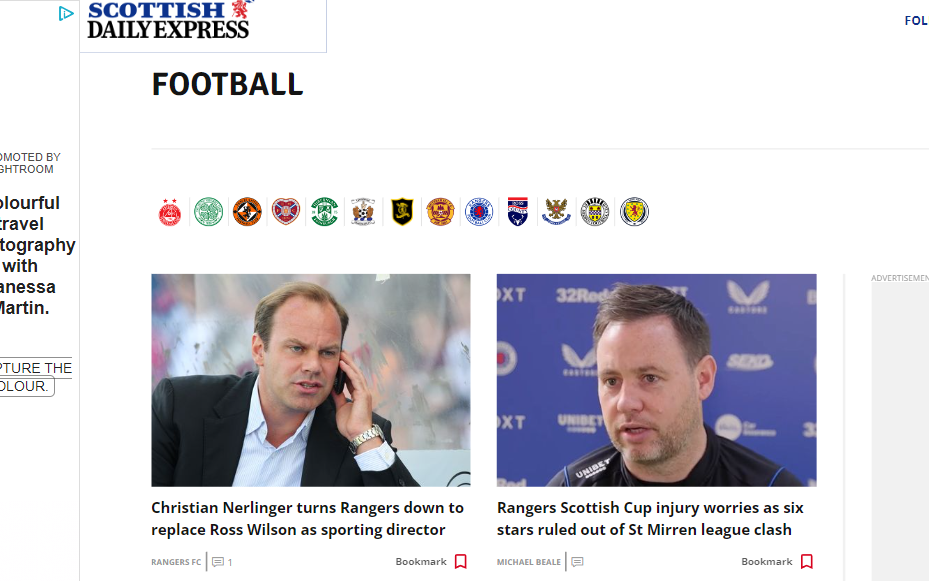Time stands still at Scottish Daily Express football | videocelts.com