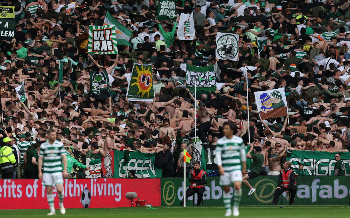 Watch as Celtic fans kick-off their title party in Glasgow city centre