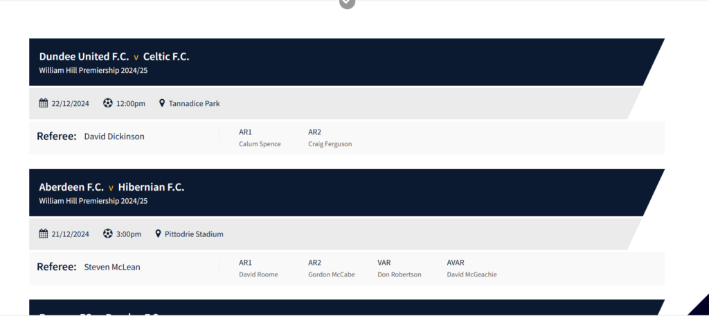 SFA announce referee for Dundee United v Celtic but no word on VAR