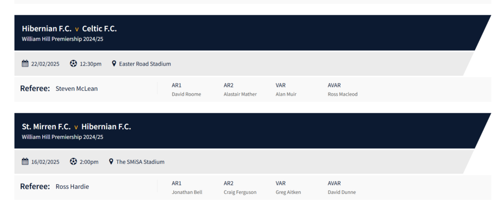 SFA hand Alan Muir another Celtic VAR role