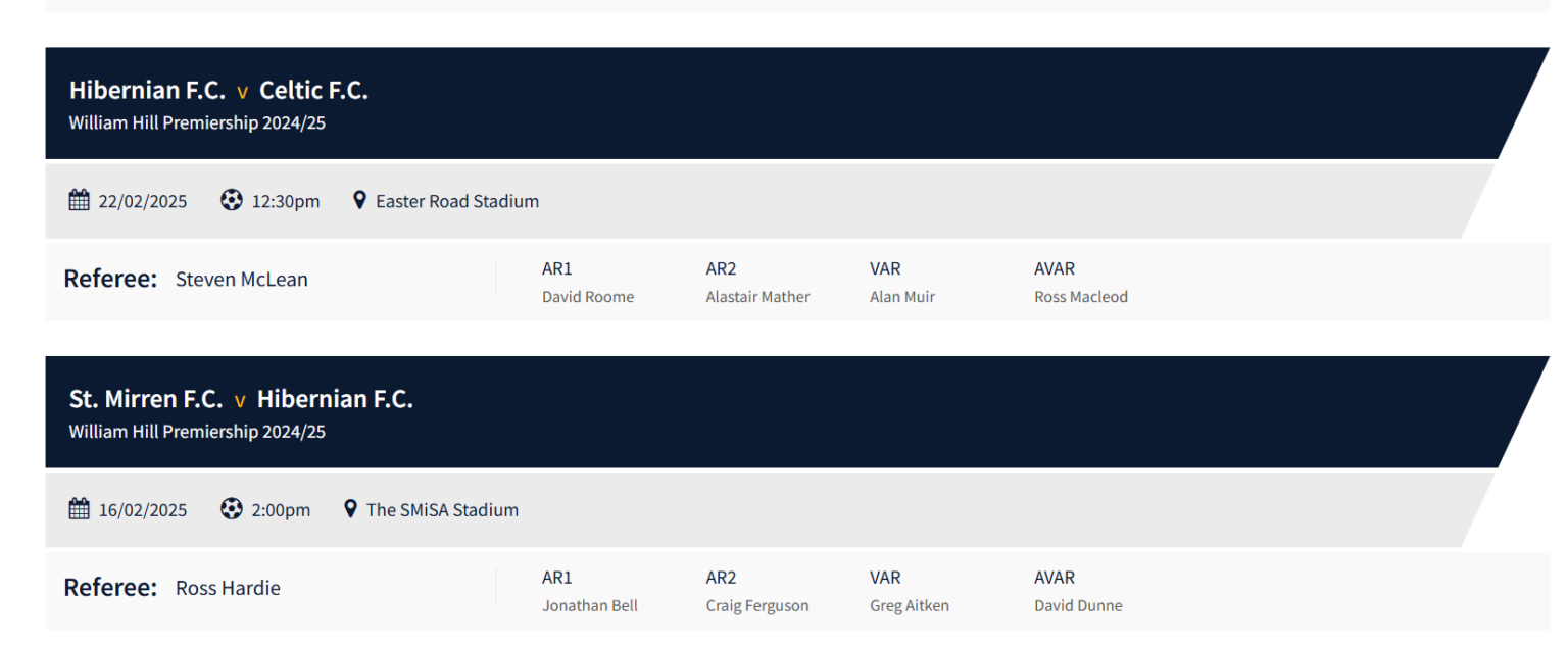 SFA hand Alan Muir another Celtic VAR role