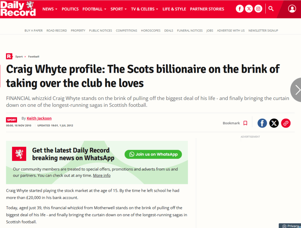 Daily Record colleagues salutes Keith Jackson's heroic crusade against ...