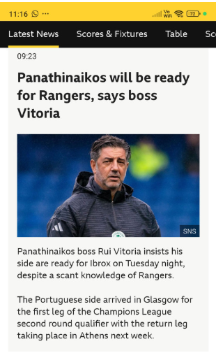Clueless BBC Scotland drop Panathinaikos clanger | videocelts.com