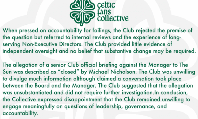 Nicholson Faces Fans Over Celtic Leadership Issues | videocelts.com